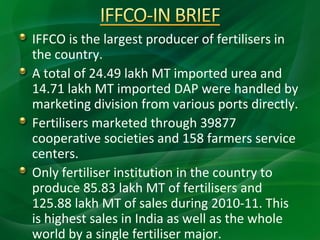 Production and Operations Management at IFFCO Kandla | PPT