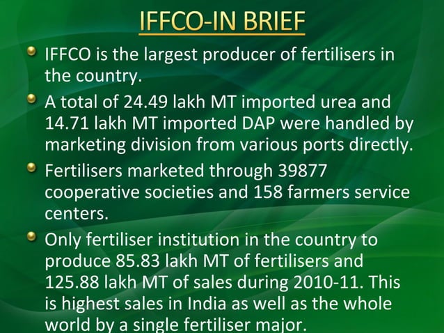 Production And Operations Management At Iffco Kandla Ppt