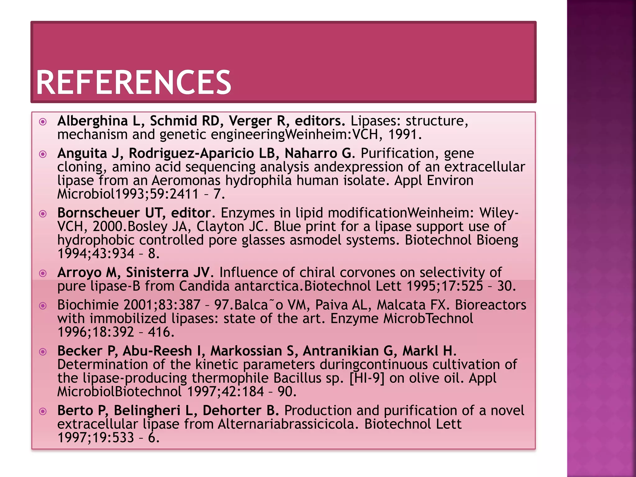 Production And Optimization Of Lipase From Bacillus Subtillis” Ppt