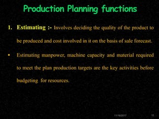 Production and planning control | PPTX