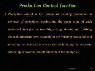 Production and planning control | PPT