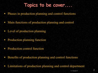Production and planning control | PPTX