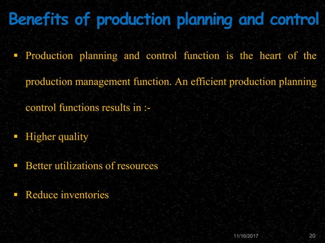 Production and planning control | PPT