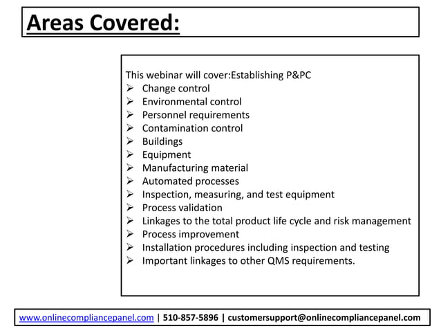 Production and Process Control: Building a Robust System for Medical ...