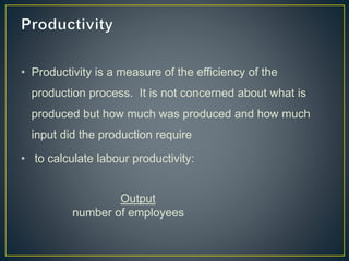 Production and productivity slideshare | PPTX