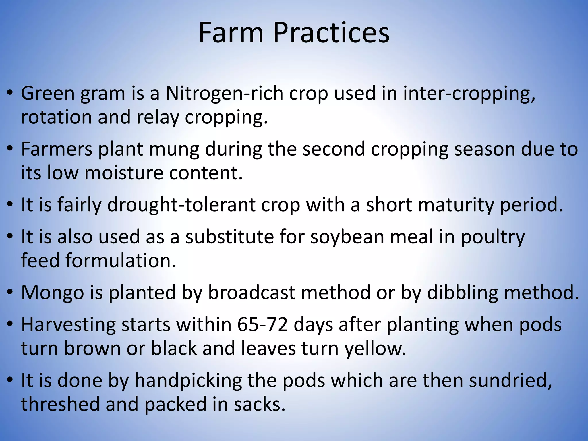 Production and protection technology of mungbean & urdbean | PPTX