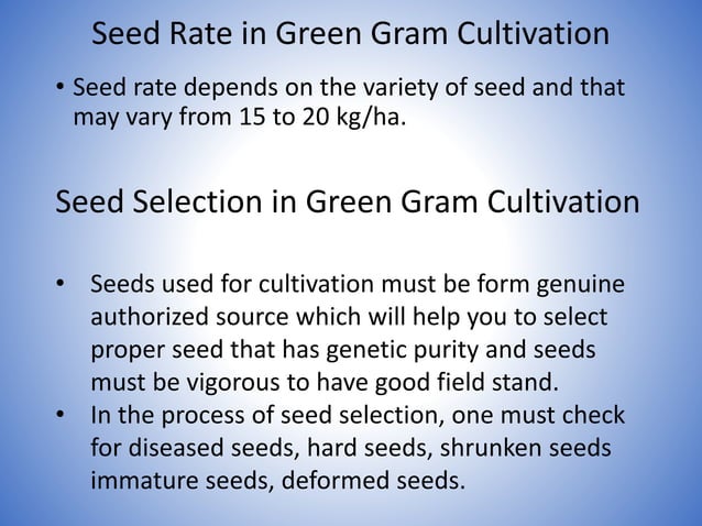 Production and protection technology of mungbean & urdbean | PPTX ...