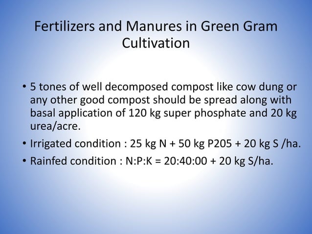 Production and protection technology of mungbean & urdbean | PPTX ...