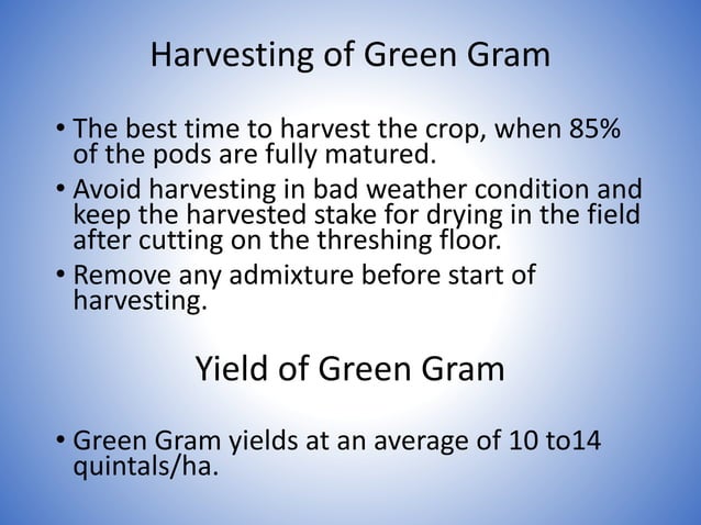 Production and protection technology of mungbean & urdbean | PPTX ...