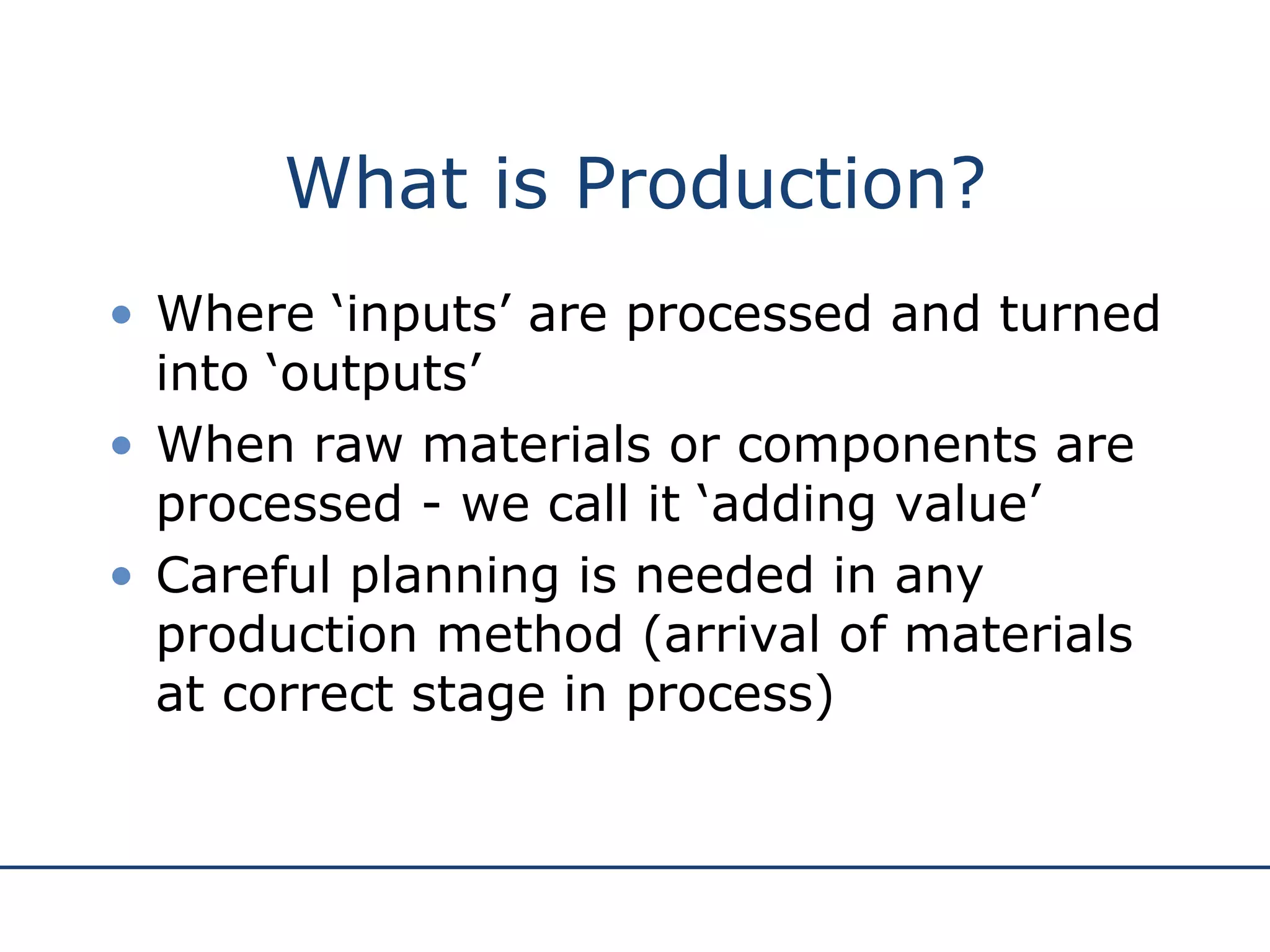 Production And Quality | PPT
