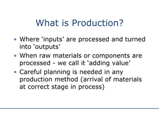 Production And Quality | PPT