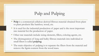 Production and Quality of Paper for UG or lower | PPTX