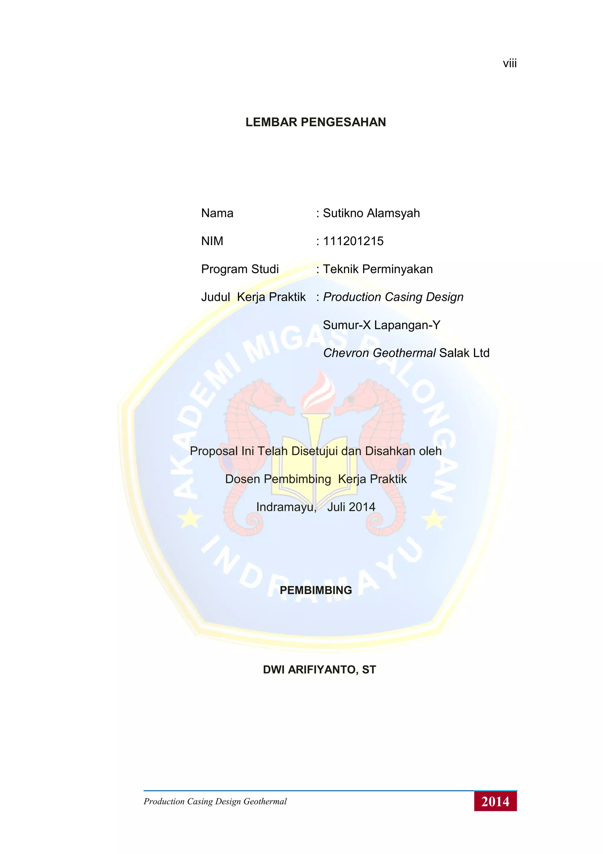 Production casing design | PDF