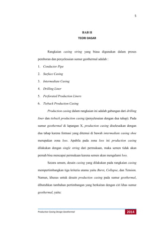 Production casing design | PDF