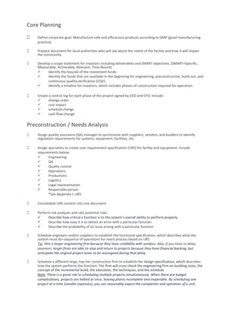 Production checklist for biotech startups | DOCX
