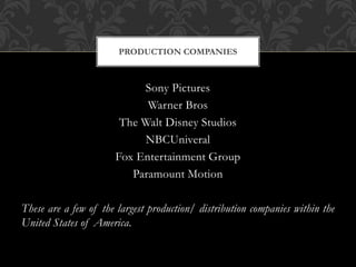 Production companies | PPTX