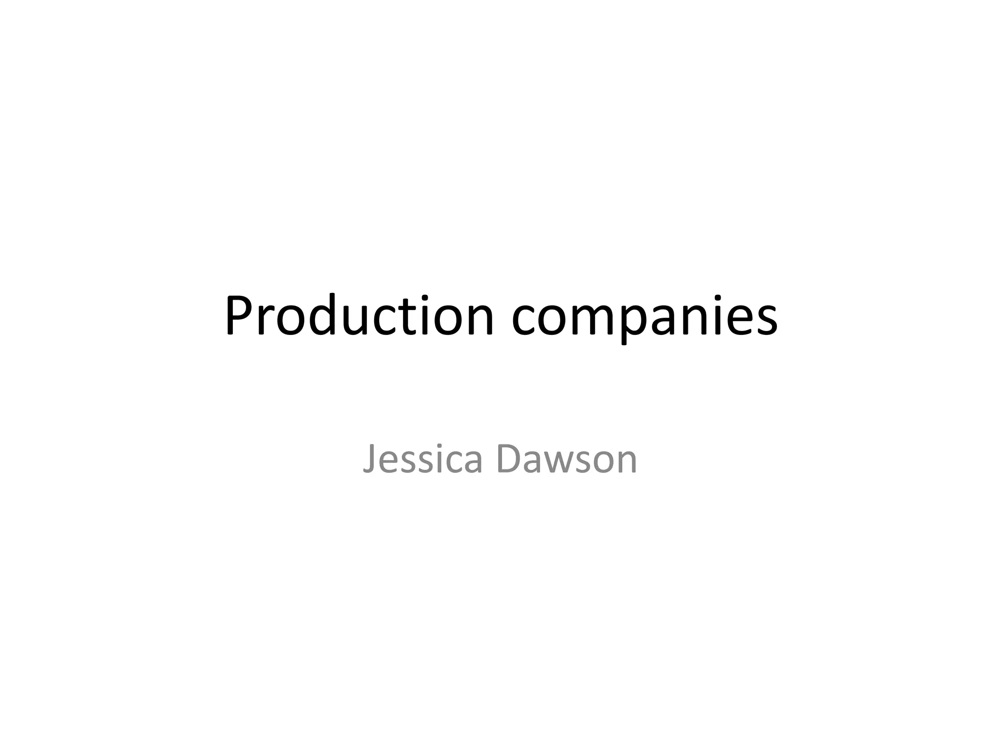 Production companies | PPTX