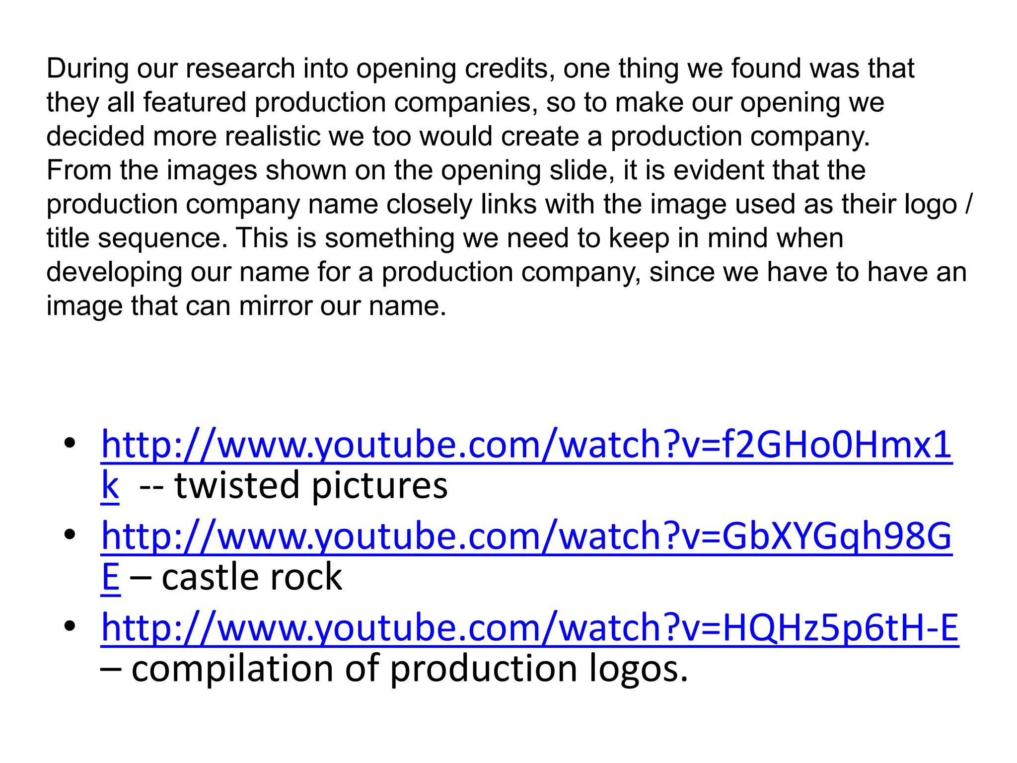 Production company logos | PPTX