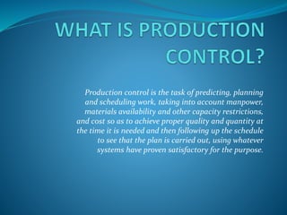 Production control | PPTX