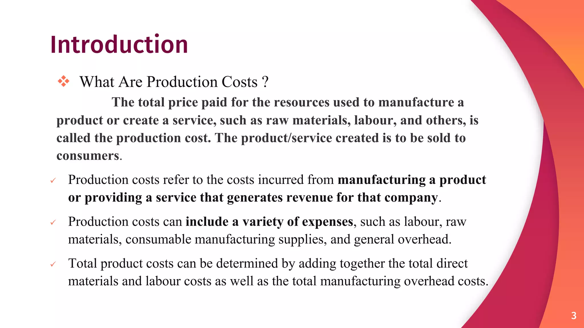 Production cost | PDF | Business Accounting & Finance | Business