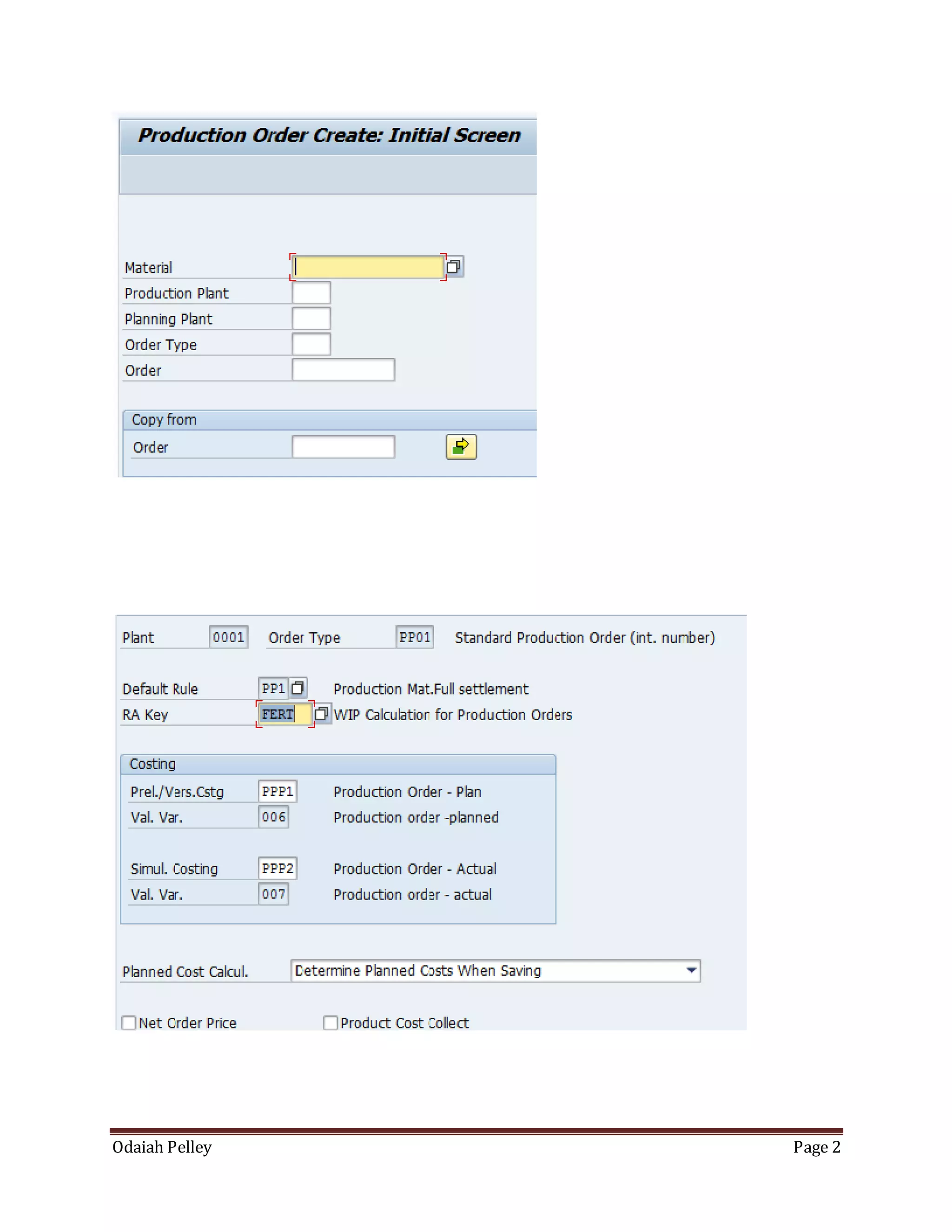 SAP-CO-PC - Product Cost Cycle | DOCX