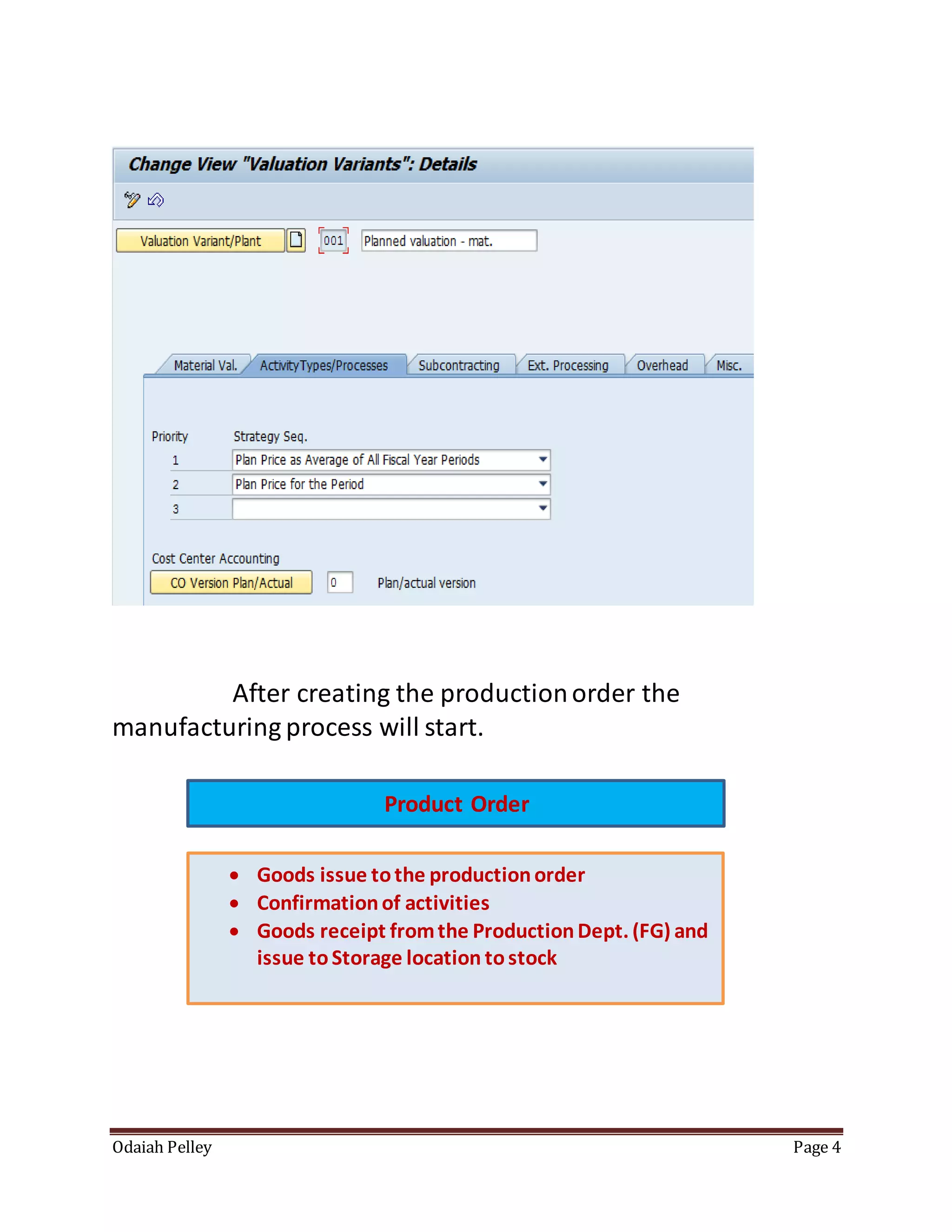 SAP-CO-PC - Product Cost Cycle | DOCX