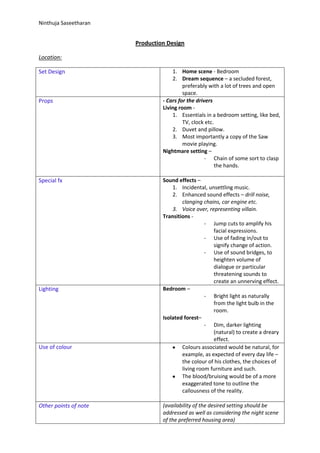 Production design final | PDF
