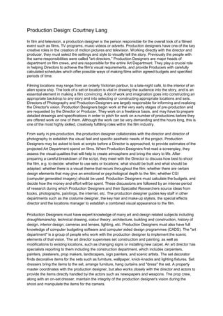 Production design final | DOCX