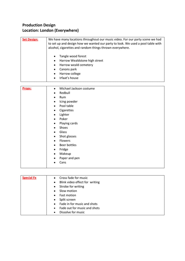 Production design final | PDF