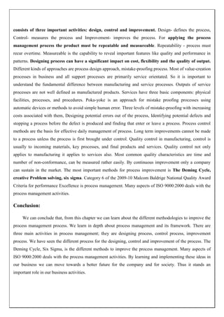 Production development towards quality | PDF