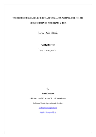 Production development towards quality | PDF