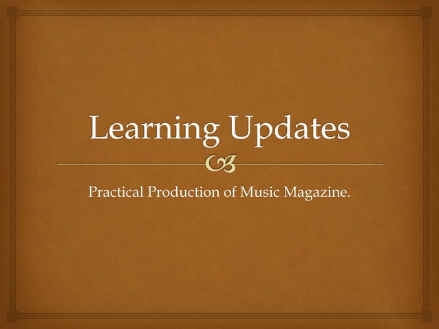 Production diary | PPT