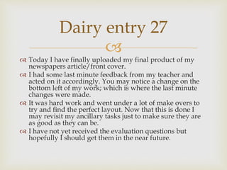 Production diary | PPT