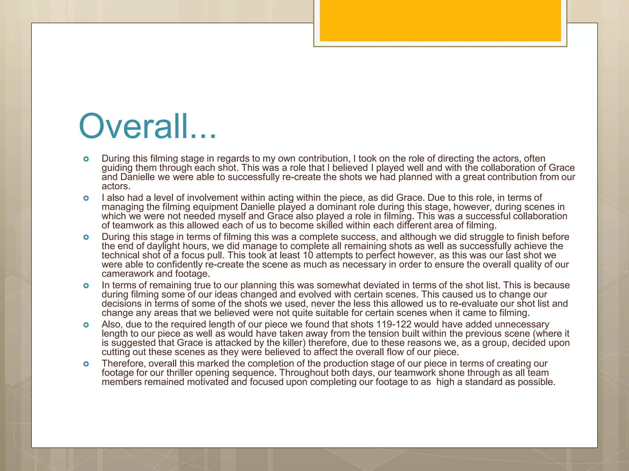 Production Diary 2 | PPT