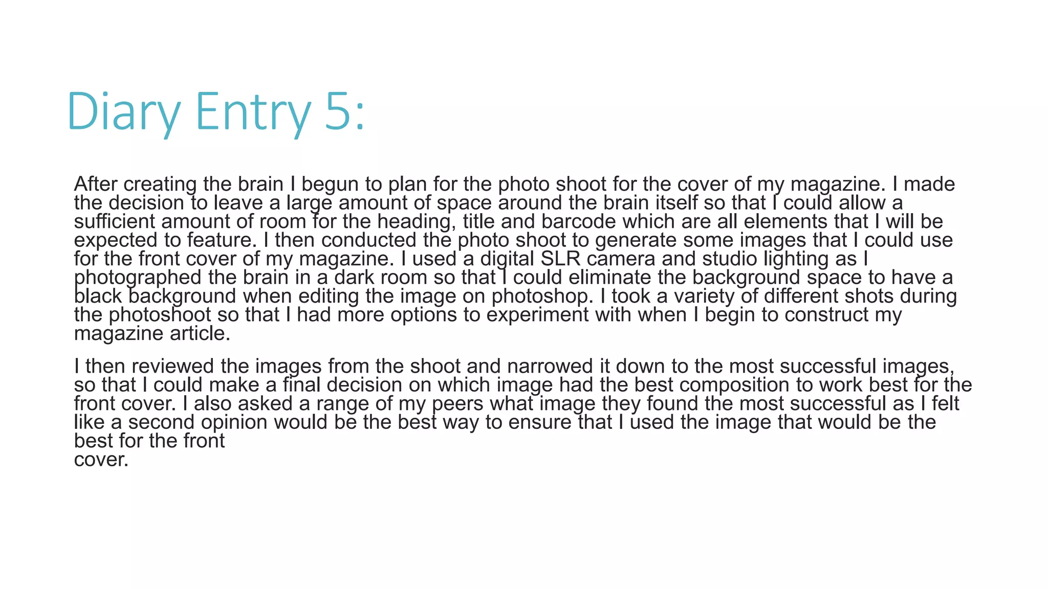 Production Diary | PPT