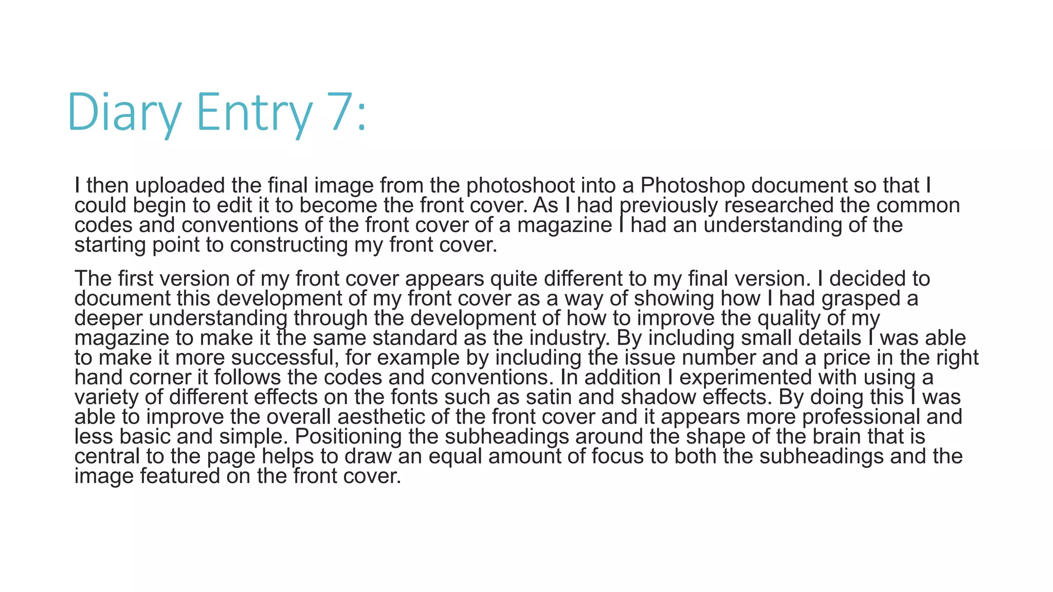 Production Diary | PPT