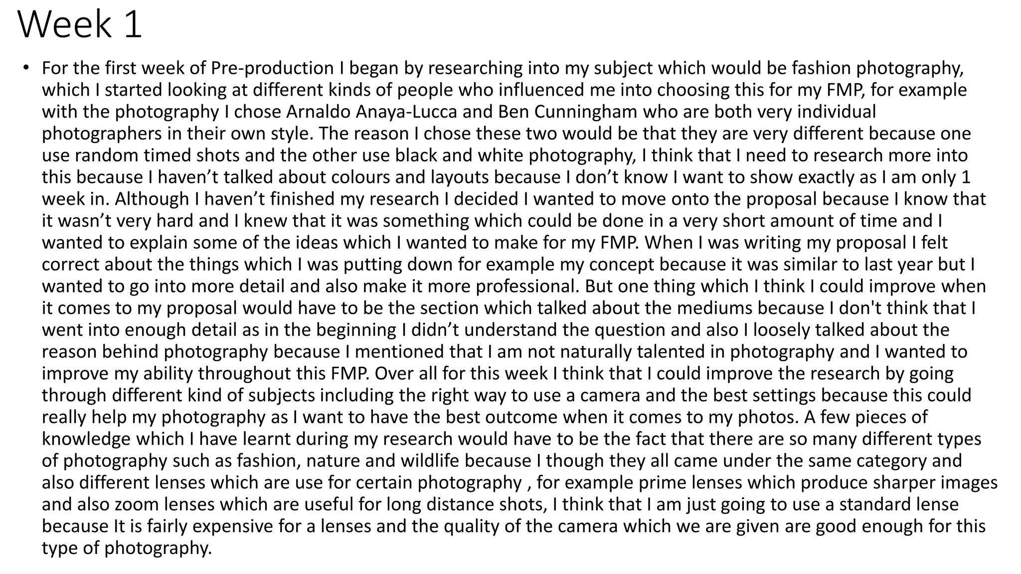 Production diary 2019 fmp | PPTX