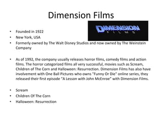 Production, distribution and exhibition companies | PPTX