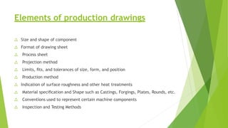 Introduction to production drawing and concepts | PPTX