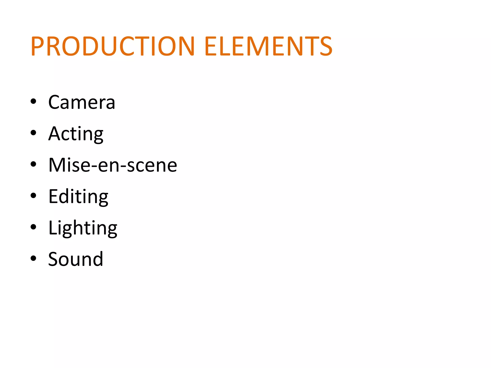 Production elements terminology | PPT
