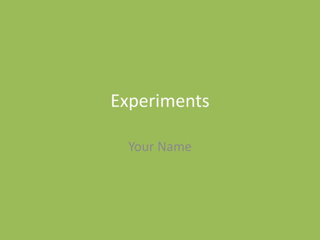 Production experiments task 6 | PPTX