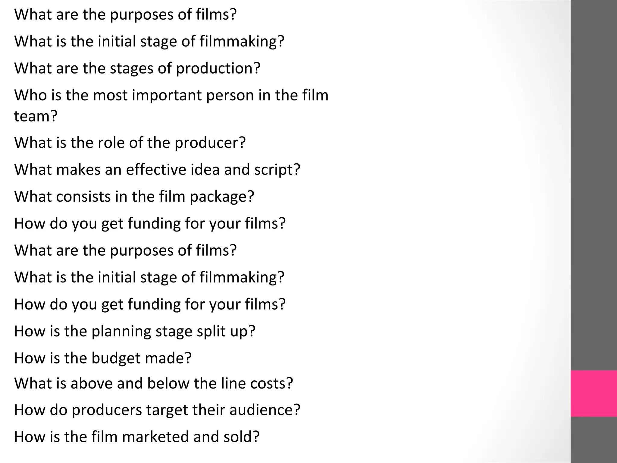 Production film industry | PPT