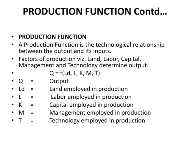 Production function | PPT