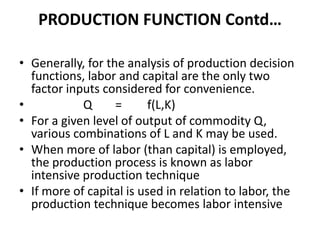 Production function | PPTX