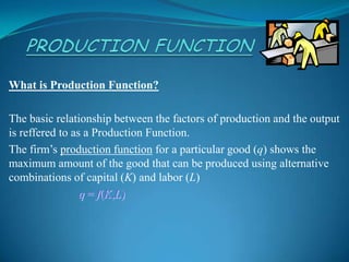 Production function | PPT