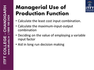 ITFT-Production function | PPT