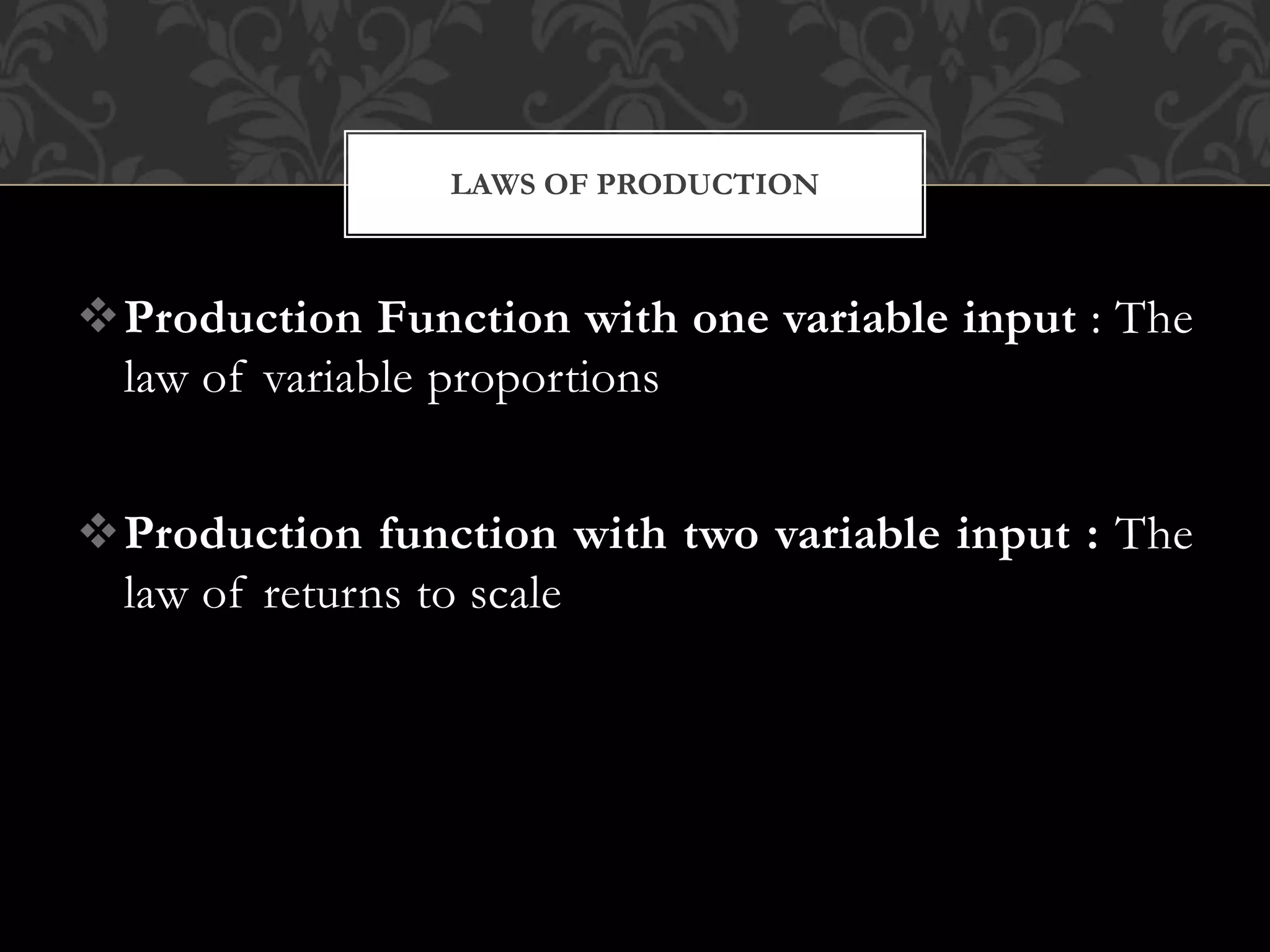 Production function | PPT