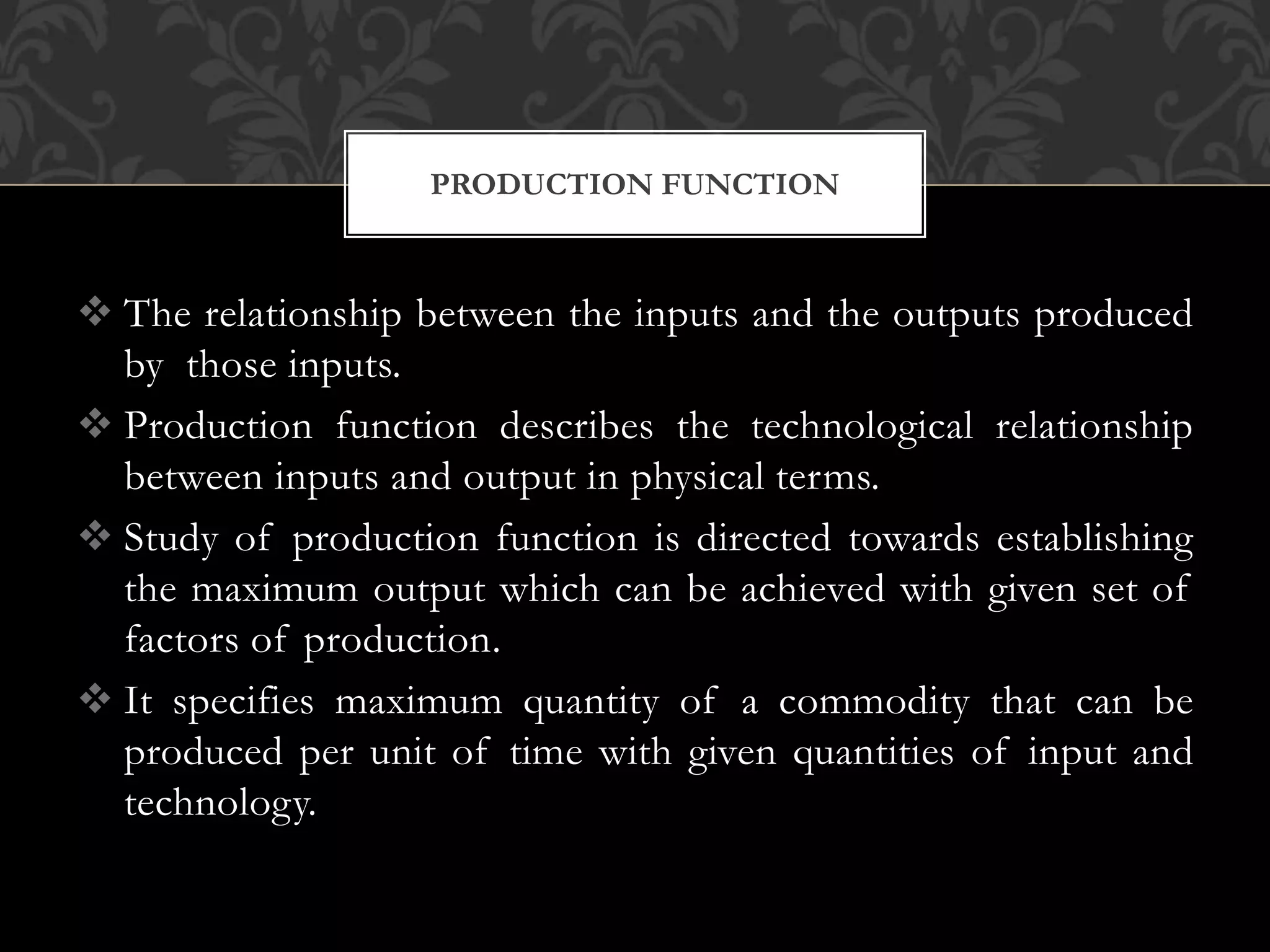 Production function | PPT