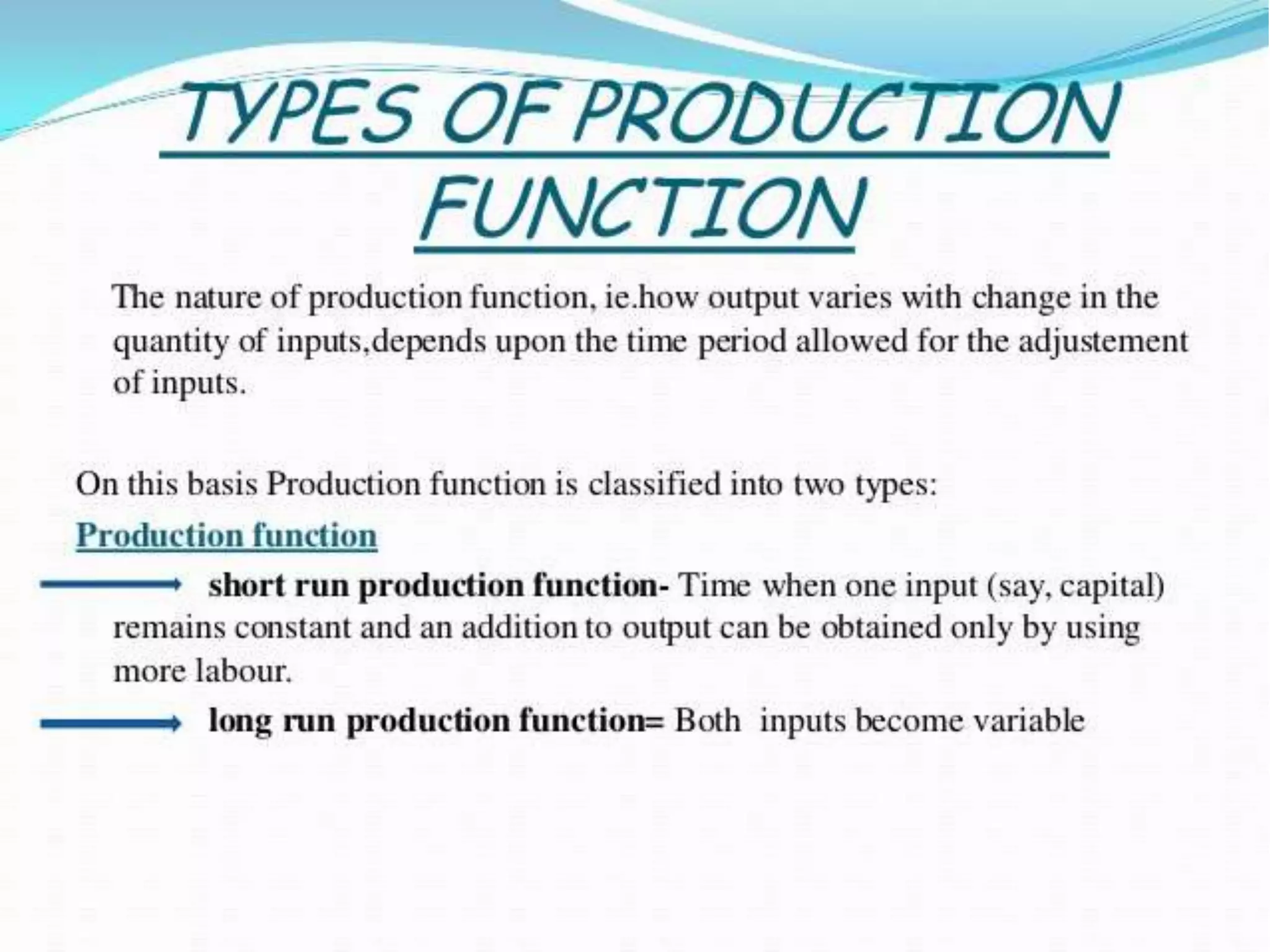 Production function and its functions | PPT