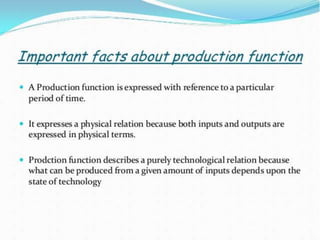 Production function and its functions | PPTX | Science